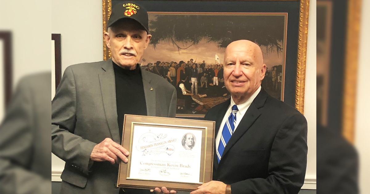 Pat Boone Sings Praises of Kevin Brady; Bestows Coveted Franklin Award ...